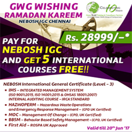 263-NEBOSH-IGC-CHENNAI - GREEN WORLD GROUP INDIA | Nebosh Course | Safety Training | IOSH