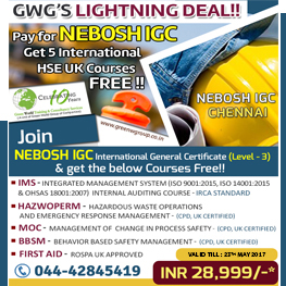 263-chennai - GREEN WORLD GROUP INDIA | Nebosh Course | Safety Training | IOSH