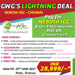 263-chennai - GREEN WORLD GROUP INDIA | Nebosh Course | Safety Training | IOSH