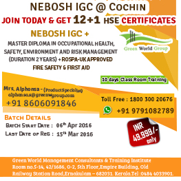 nebosh-igc-cochin - GREEN WORLD GROUP INDIA | Nebosh Course | Safety Training | IOSH
