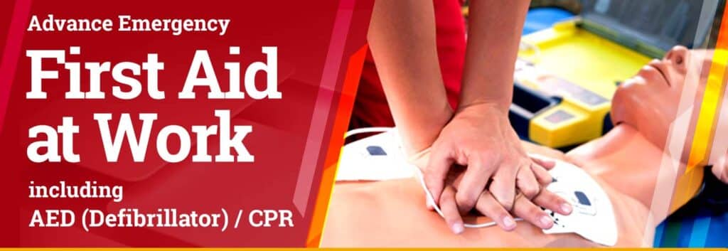 Advance Emergency First Aid at Work including AED (defibrillator) / CPR ...