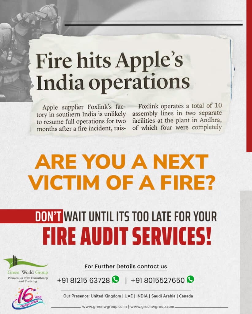 fire-audit - GREEN WORLD GROUP INDIA | Nebosh Course | Safety Training ...