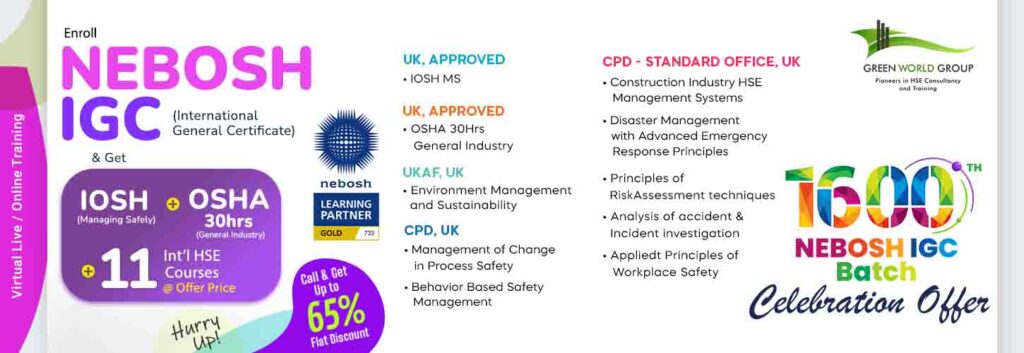 NEBOSH IGC Online Training Course in India | Gold Learning Partner