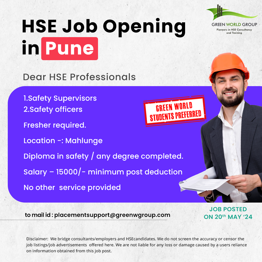 Safety officer jobs in Chennai Kolkata Mumbai Bangalore Hyderabad ...