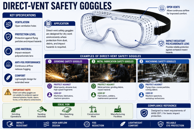 Direct-Vent Safety Goggles - GREEN WORLD GROUP INDIA | Nebosh Course ...